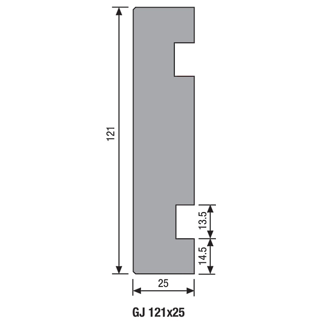 DOOR JAMB GROOVED MDF PP 121 X 25 - Baier Group