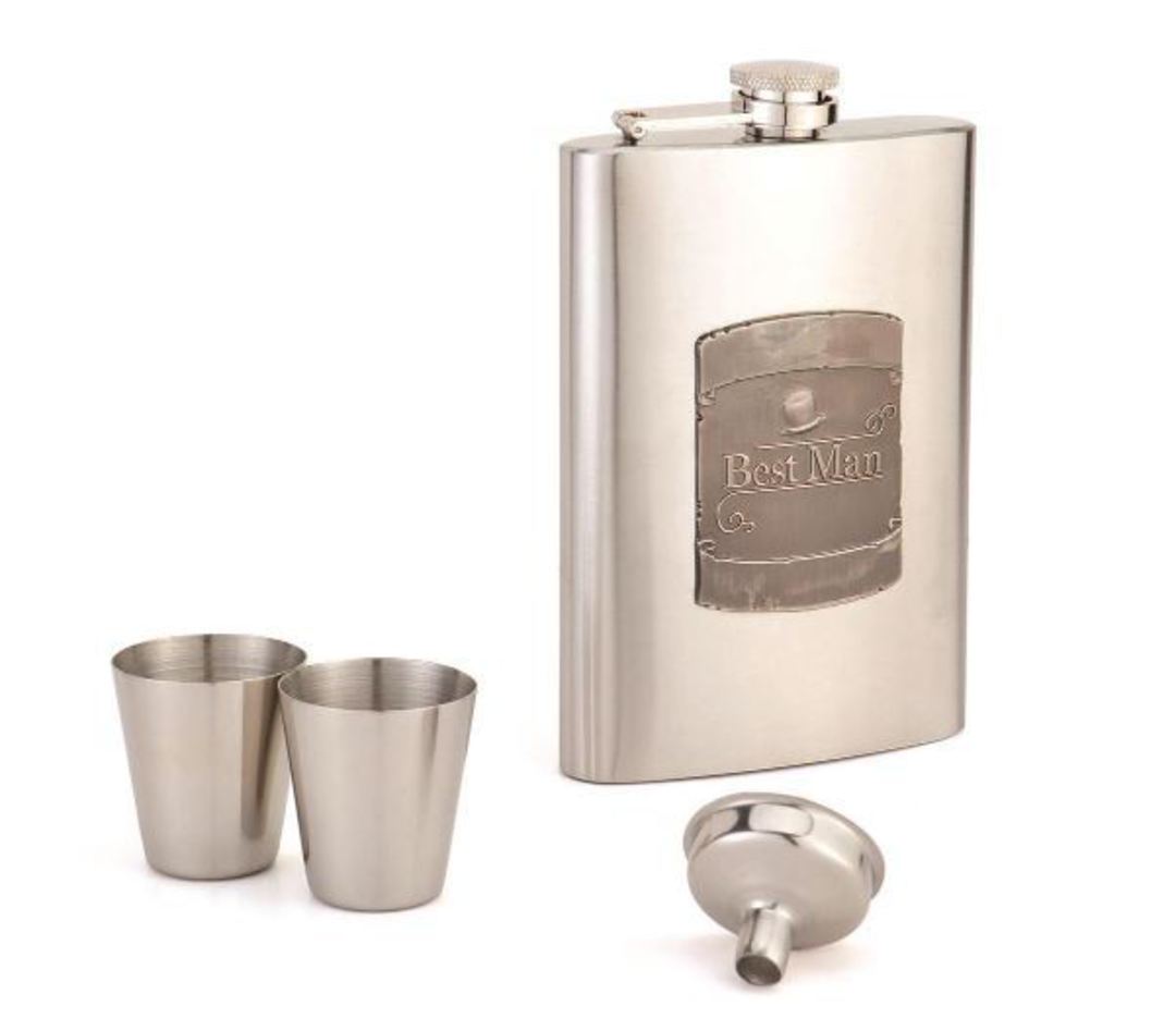 Best Man Hip Flask Set - Festival Hire