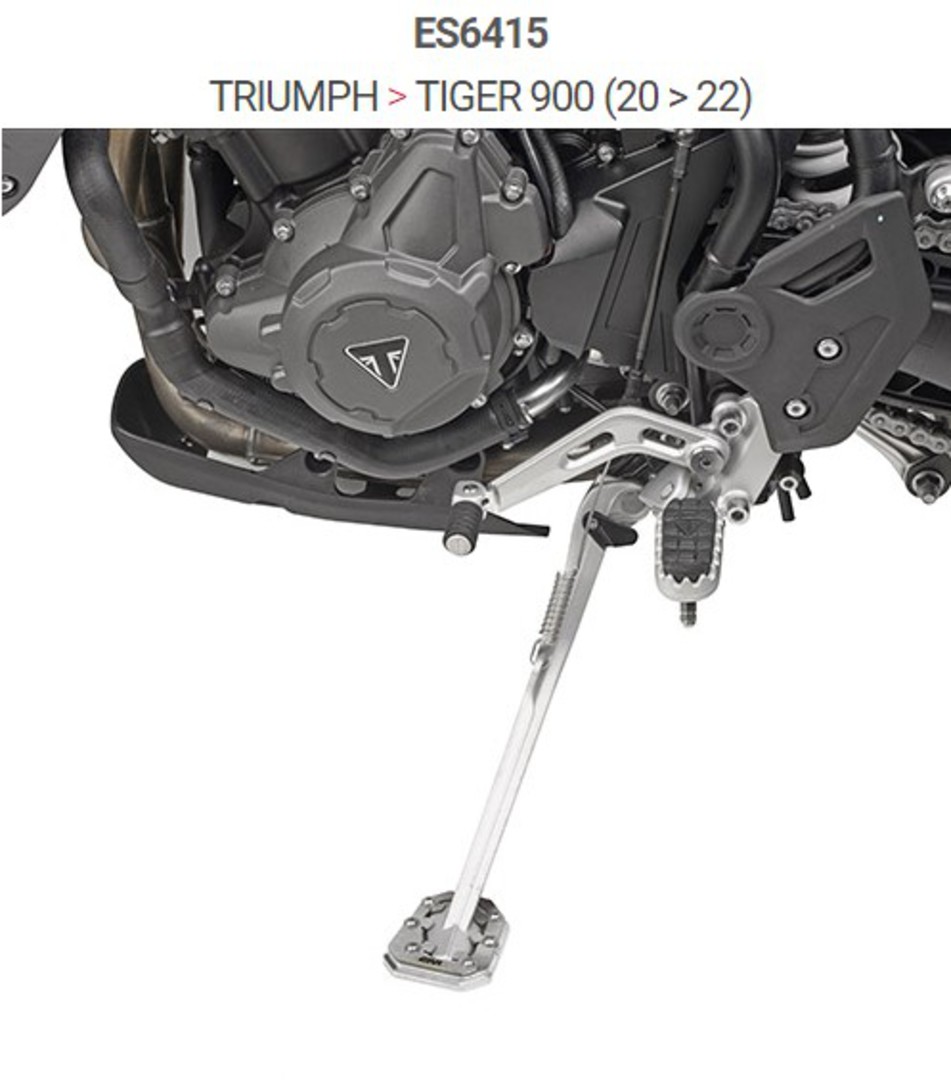 Triumph motorcycle Givi side stand fitment