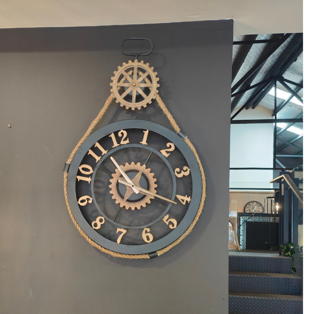 Industrial Wall Clock 80cm | Urbano Interiors